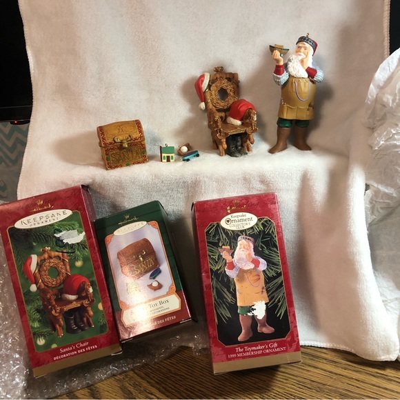 Hallmark | Holiday | Hallmark Santa The Toy Maker Santa Chair Toy Chest ...